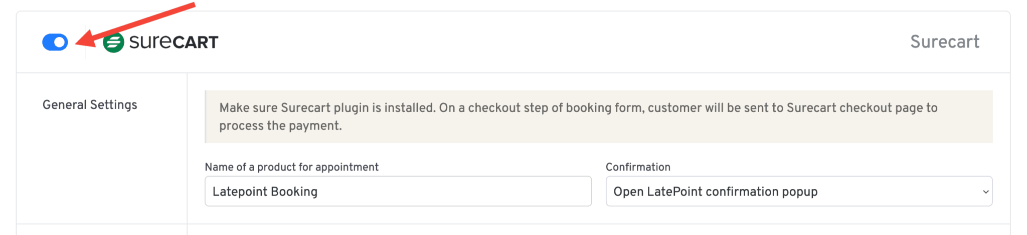 SureCart Addon Setup – LatePoint Documentation